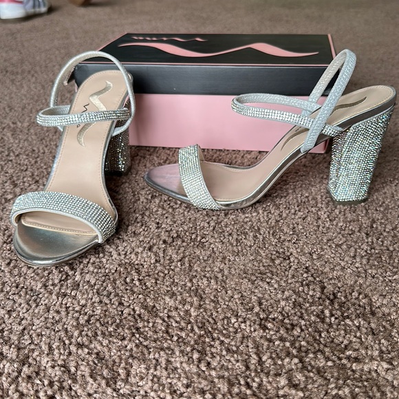 Nina | Shoes | Nina Slingback Sparkly Sandal Heels | Poshmark